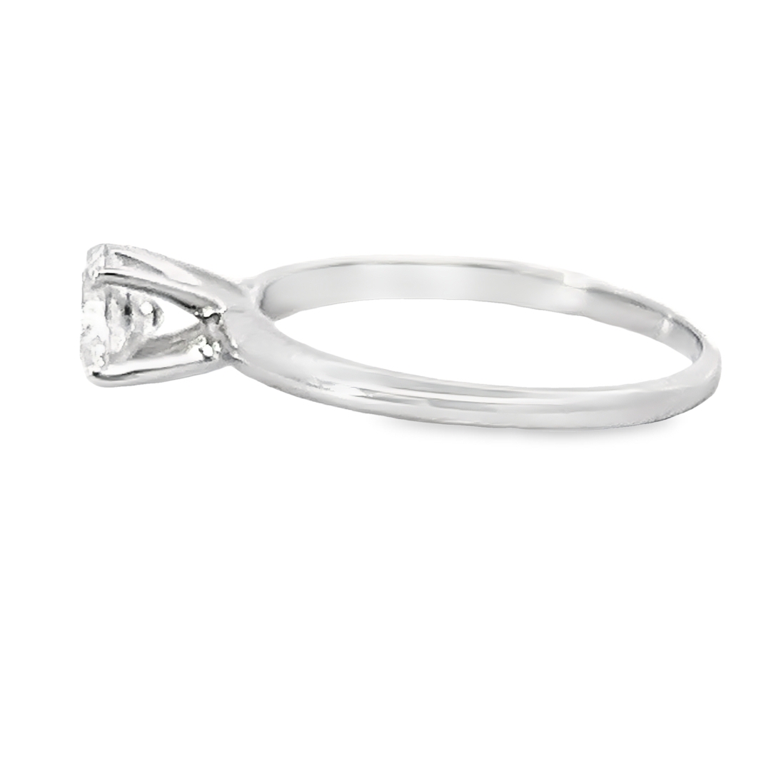 10K White Gold Solitaire Engagement Ring - Arezzo Jewelers – Elmwood Park, IL - 24696924