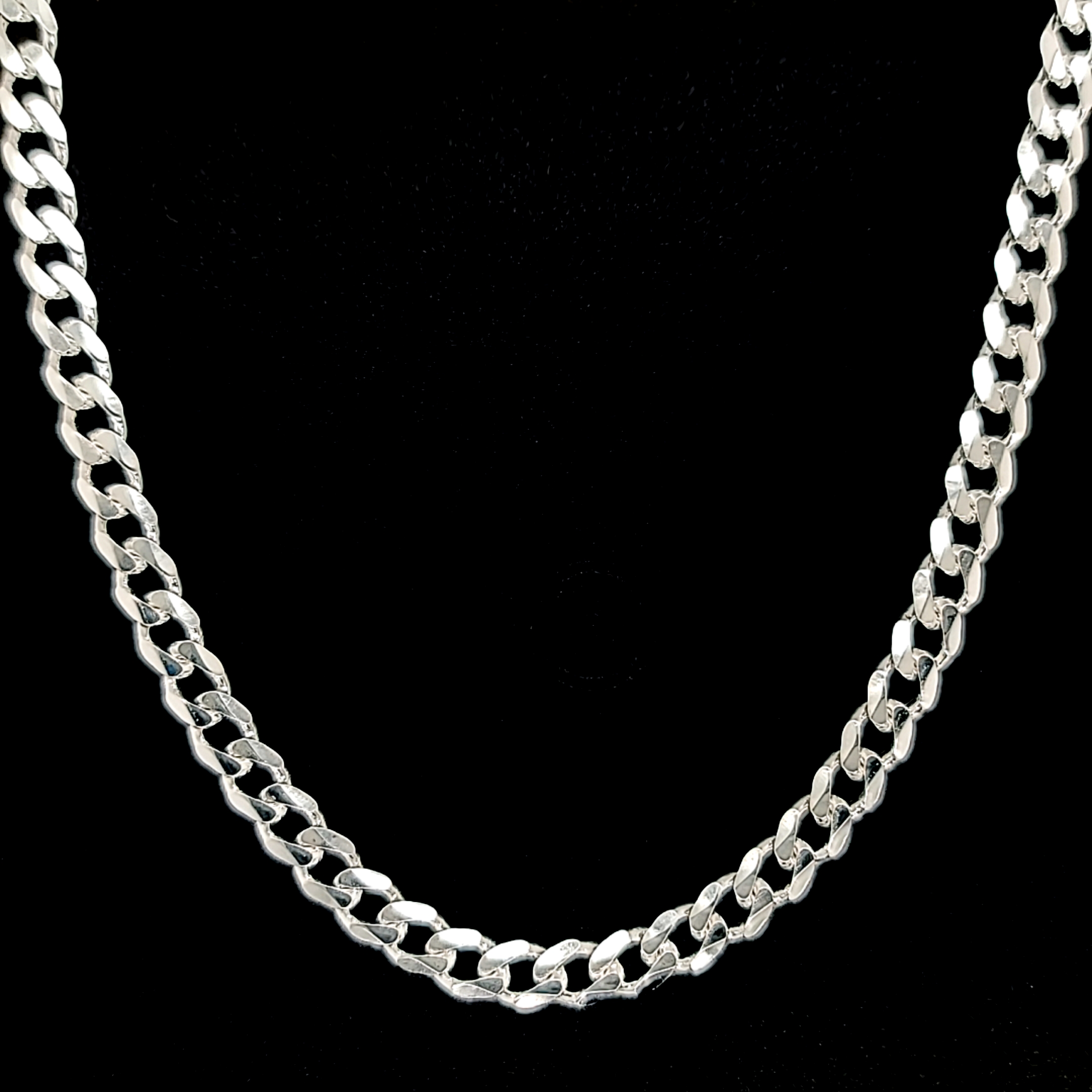 Fine silver cuban chain store