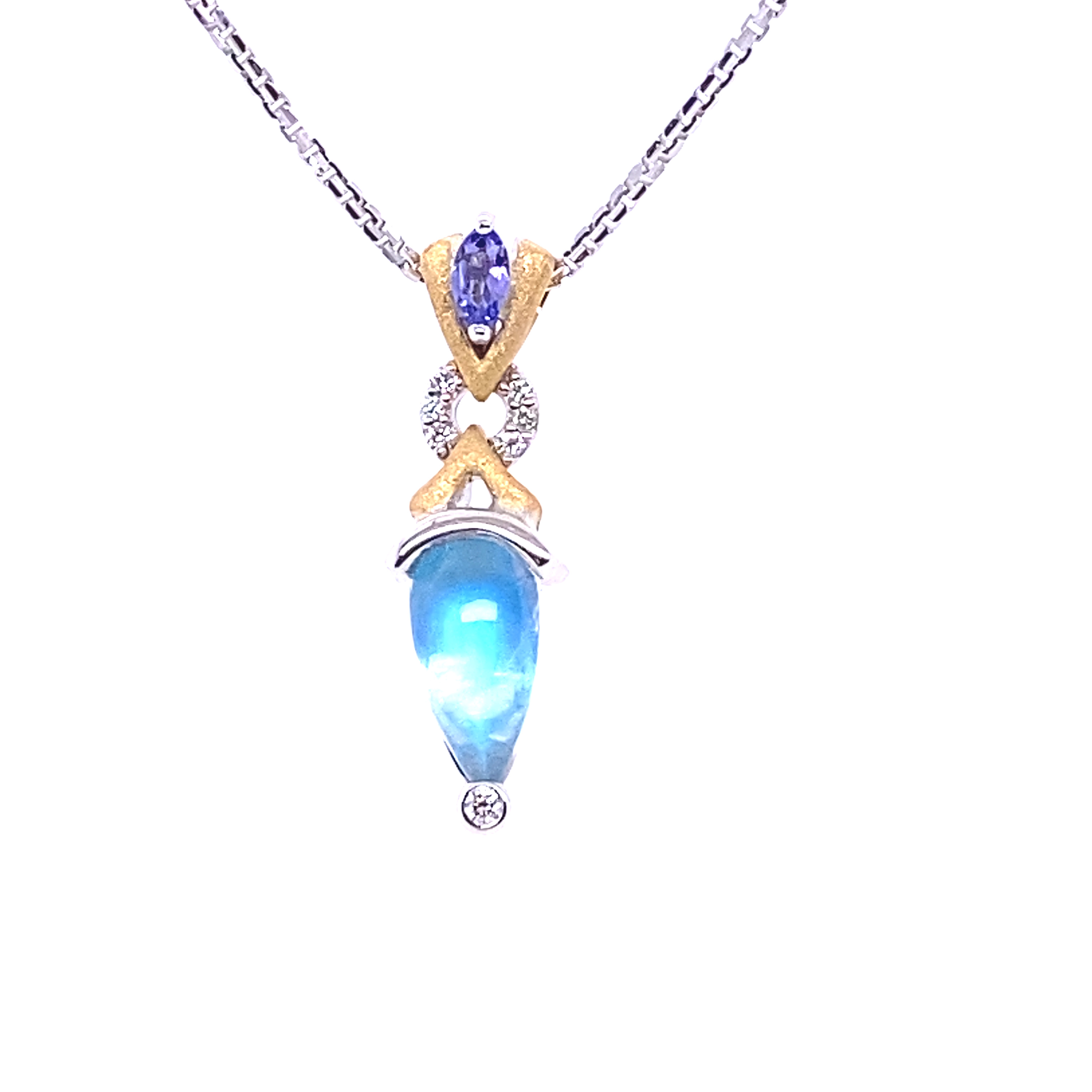 Denny Wong Moonstone and Tanzanite Pendant with Diamonds | Blue Marlin ...