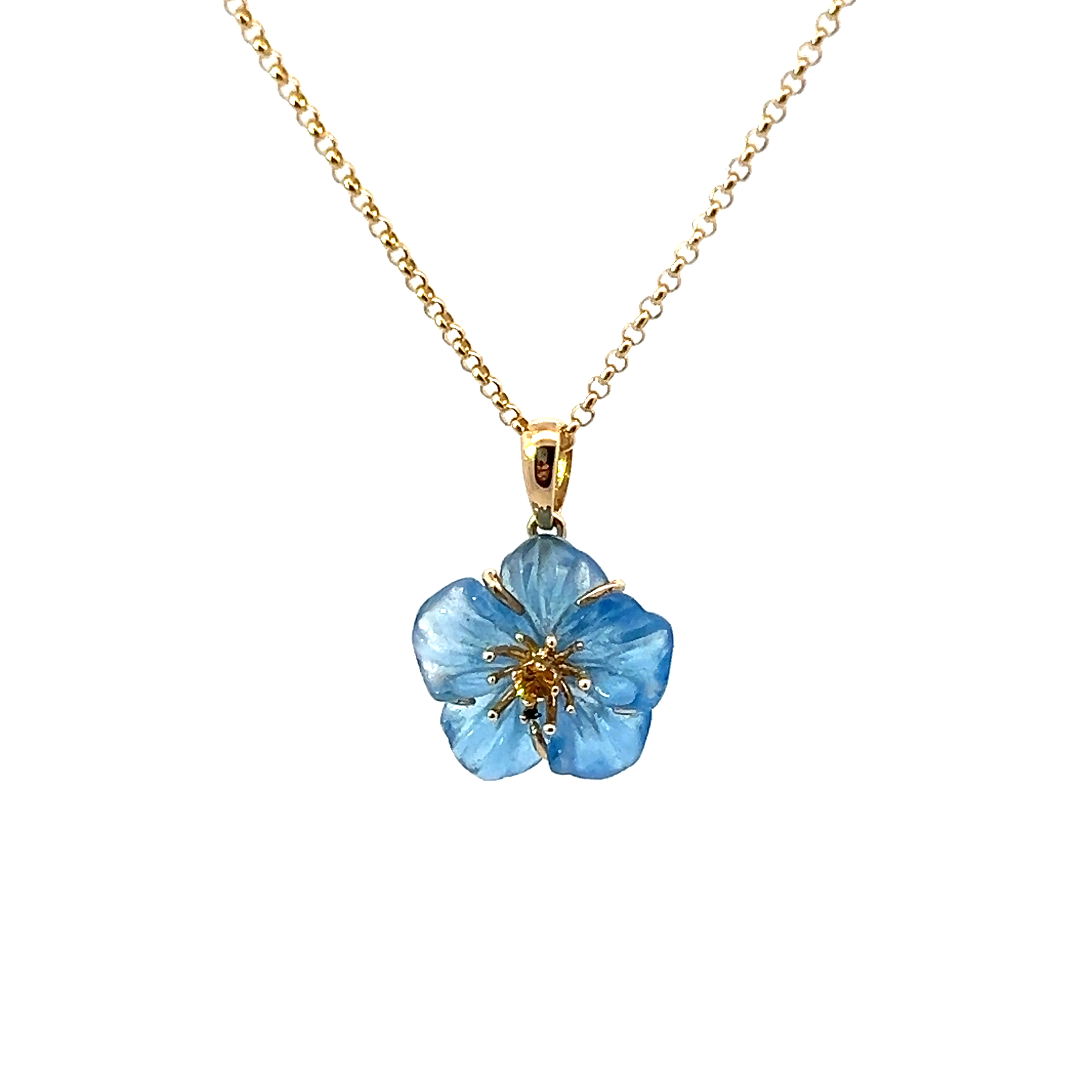 forget me not necklace gold