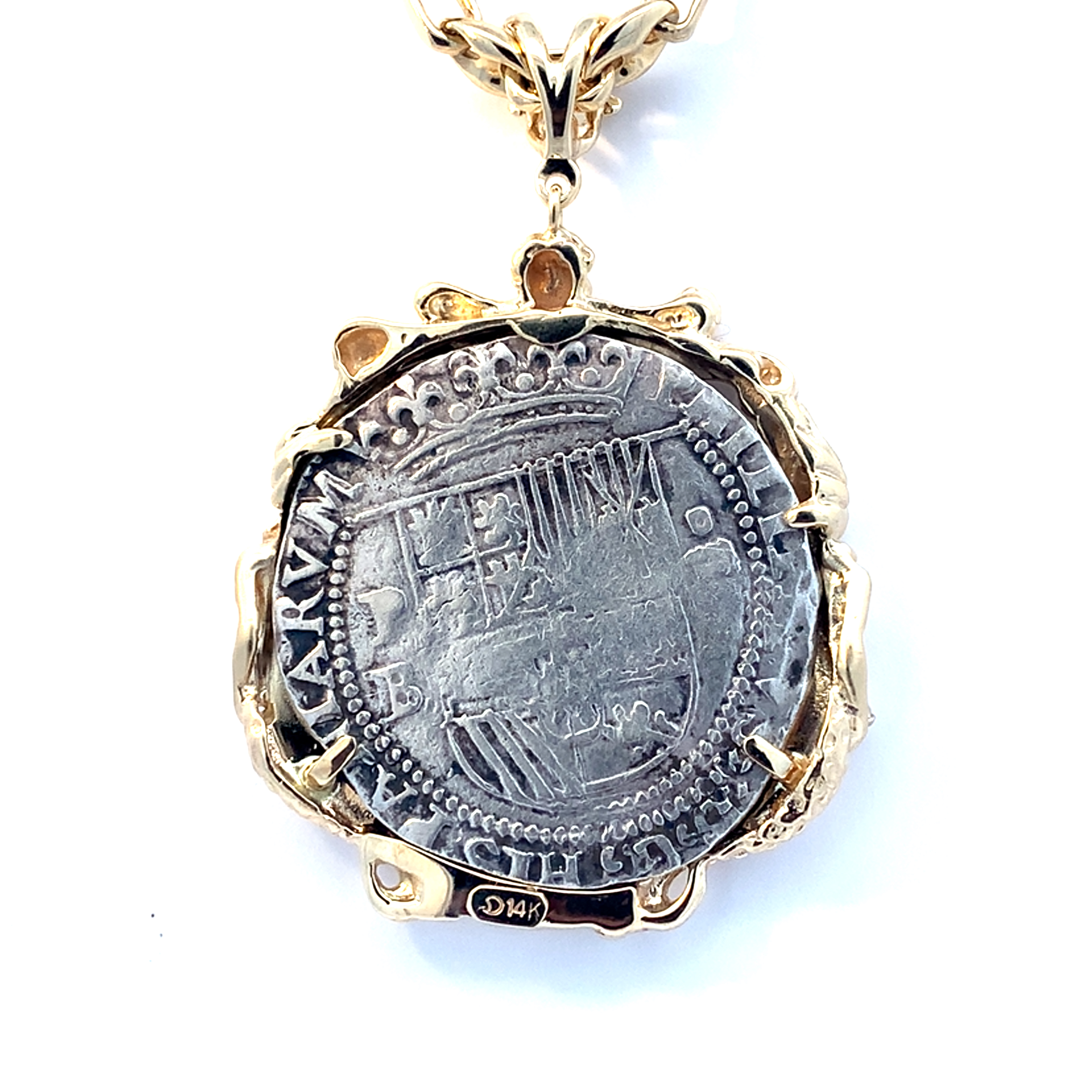 4 Reale Spanish Cobb Wrapped in 14K Gold Mermaids | Blue Marlin Jewelry ...