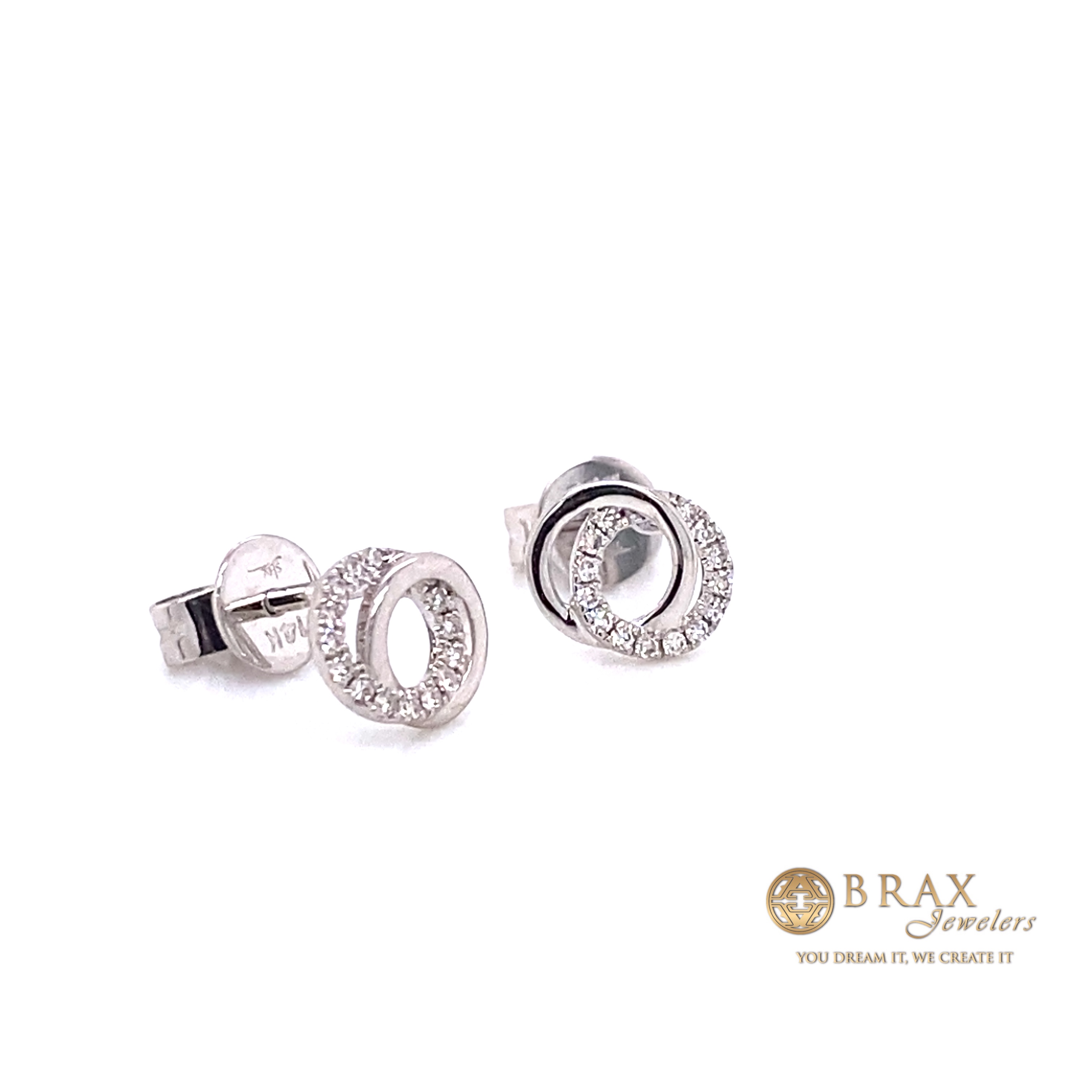 Lady's Natural Diamond Earrings 14 Karat White Gold SC550098 | Brax ...