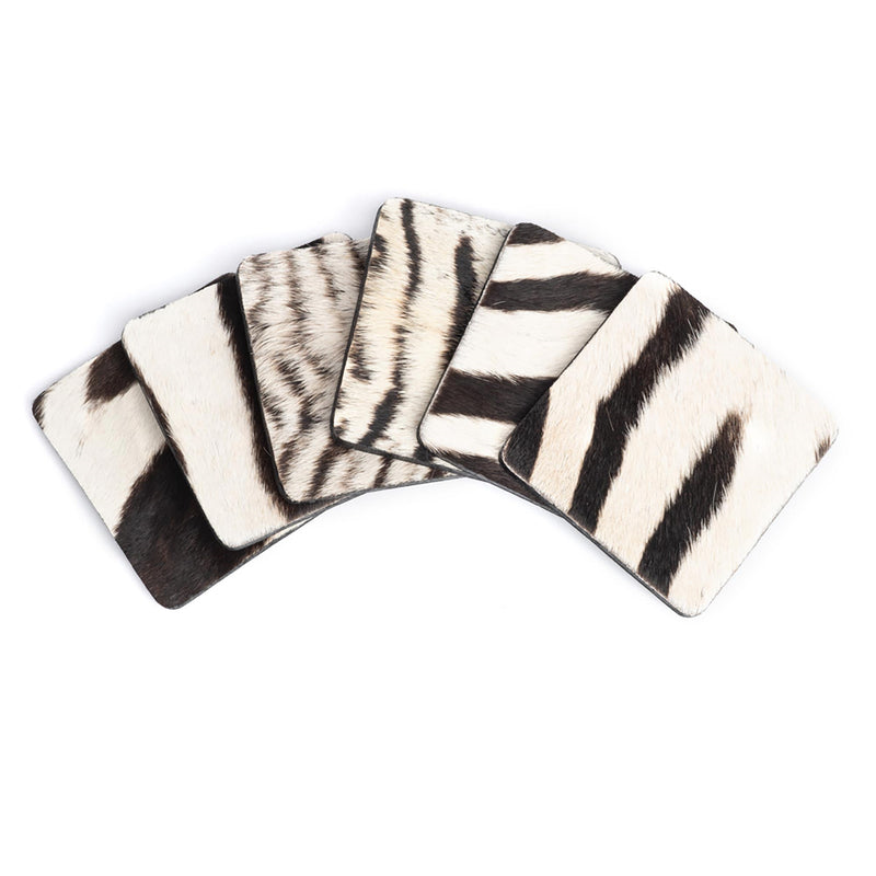 zebra print coasters