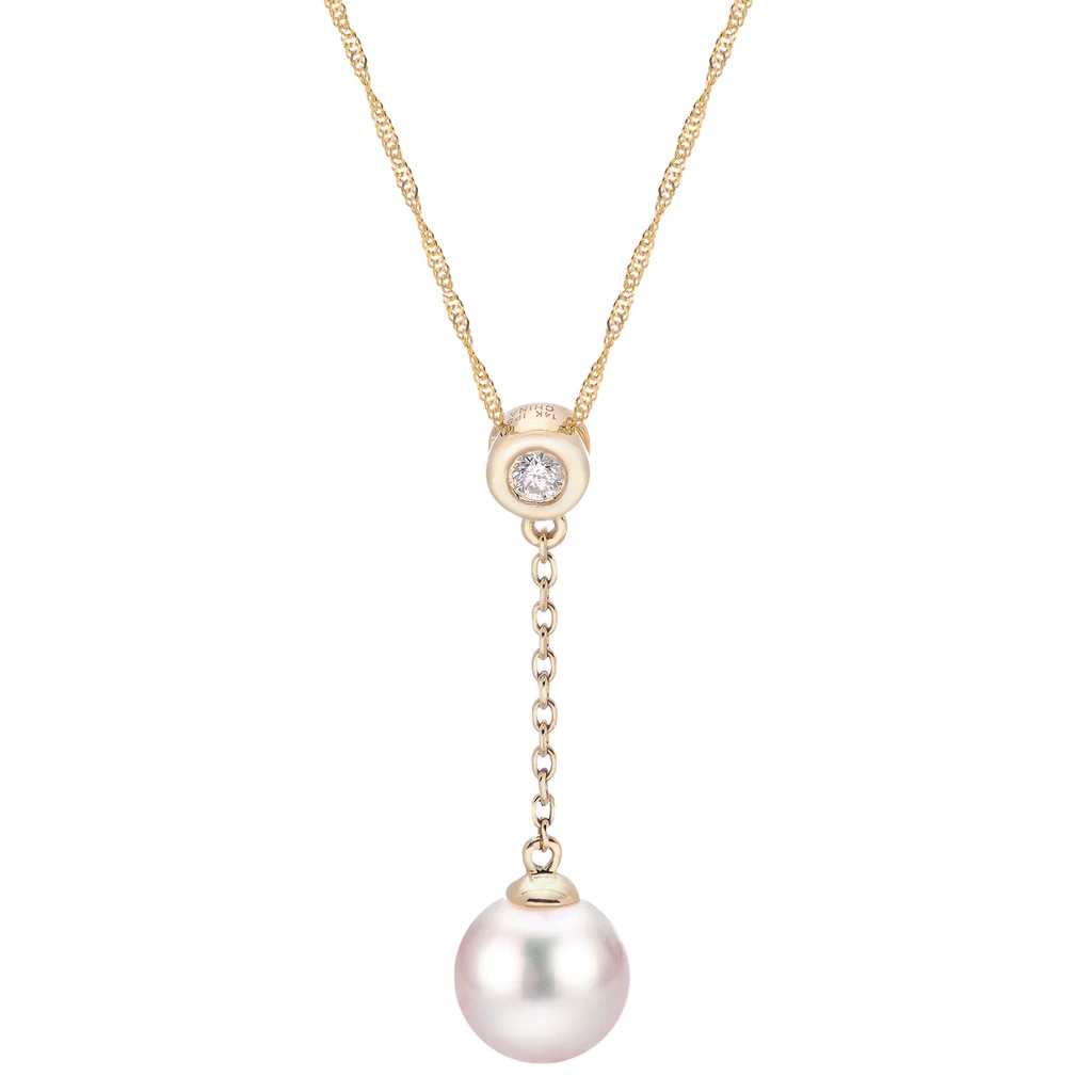 Single Pearl Drop Necklace