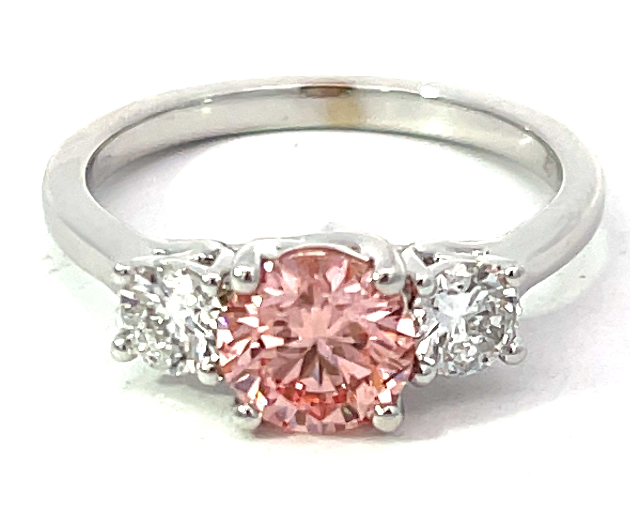 14kt White Gold 1.5cttw Pink Lab Grown Diamond Ring | Charles Frederick ...