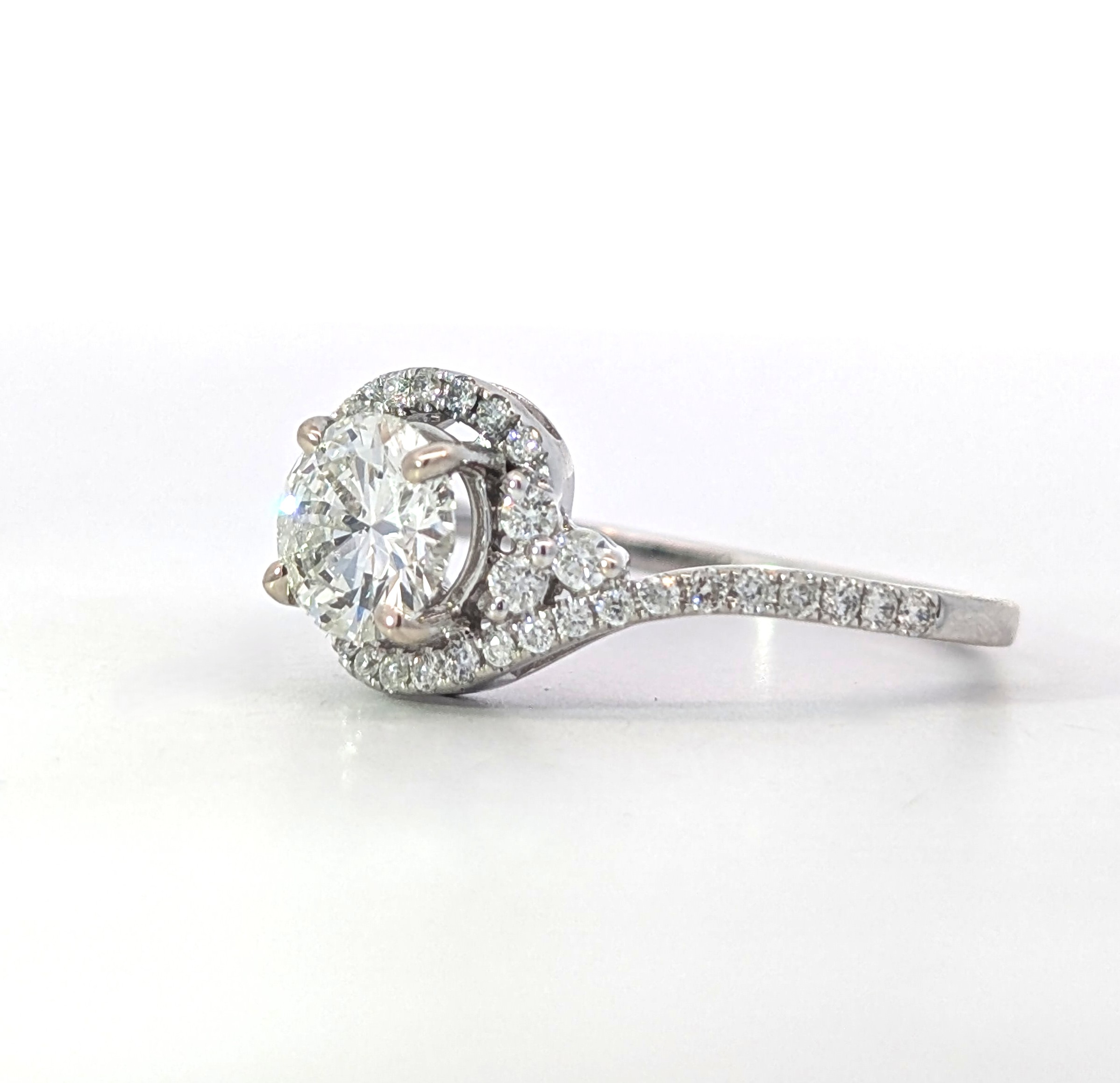 Offset Diamond Ring Setting 001-140-00231 14KW Chelmsford | Charles ...