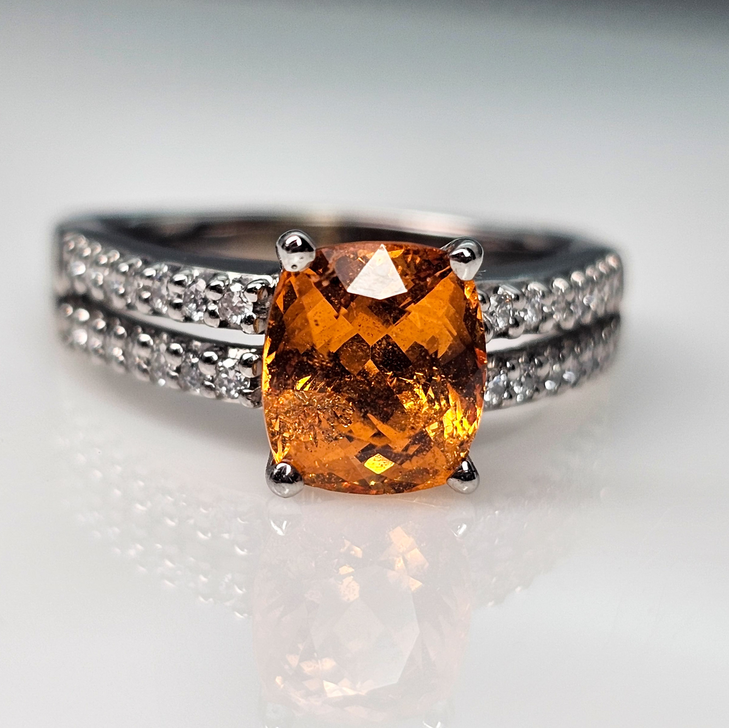 spessartite garnet ring