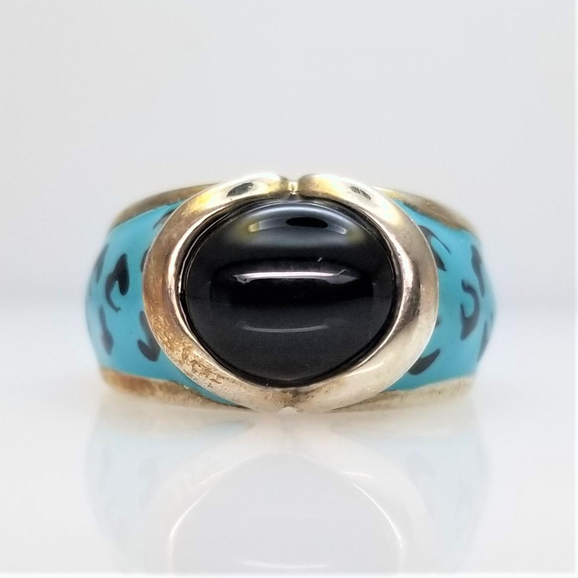blue onyx ring