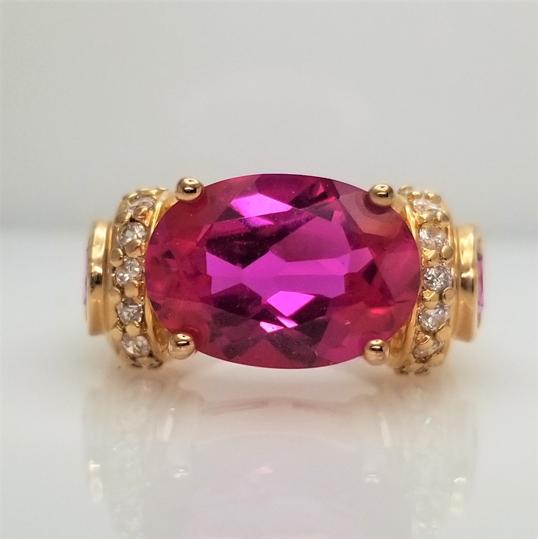 corundum silver ring