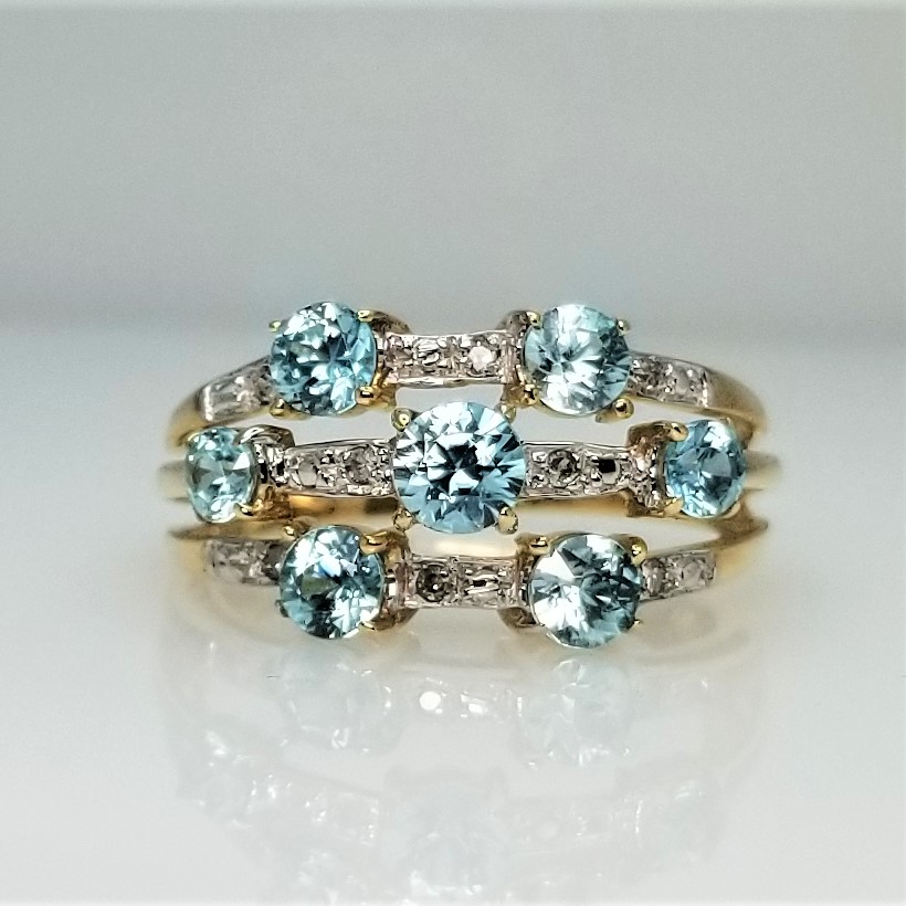 zircon ring blue