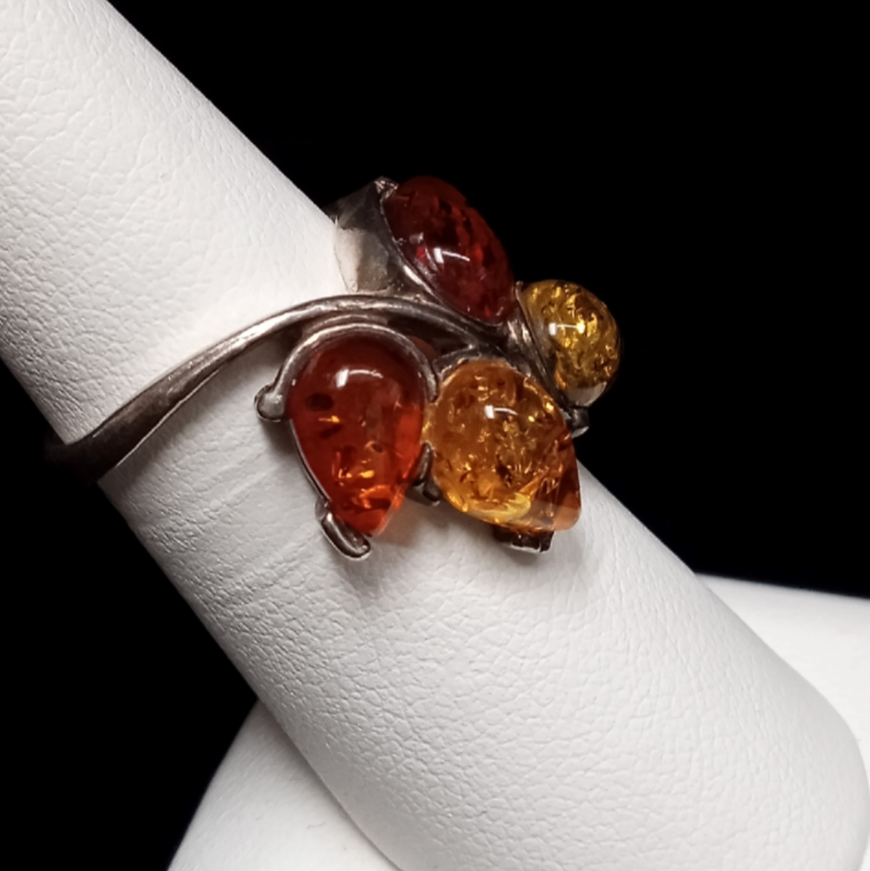 amber gemstone ring