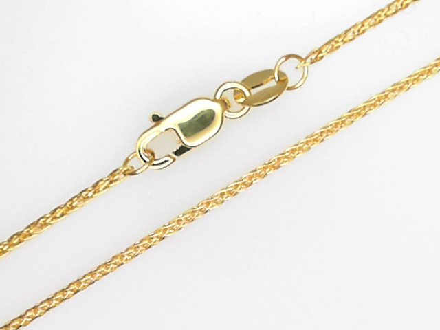 14K Yellow Gold D/C Round Wheat Chain 001-330-01888 | Chipper's Jewelry ...
