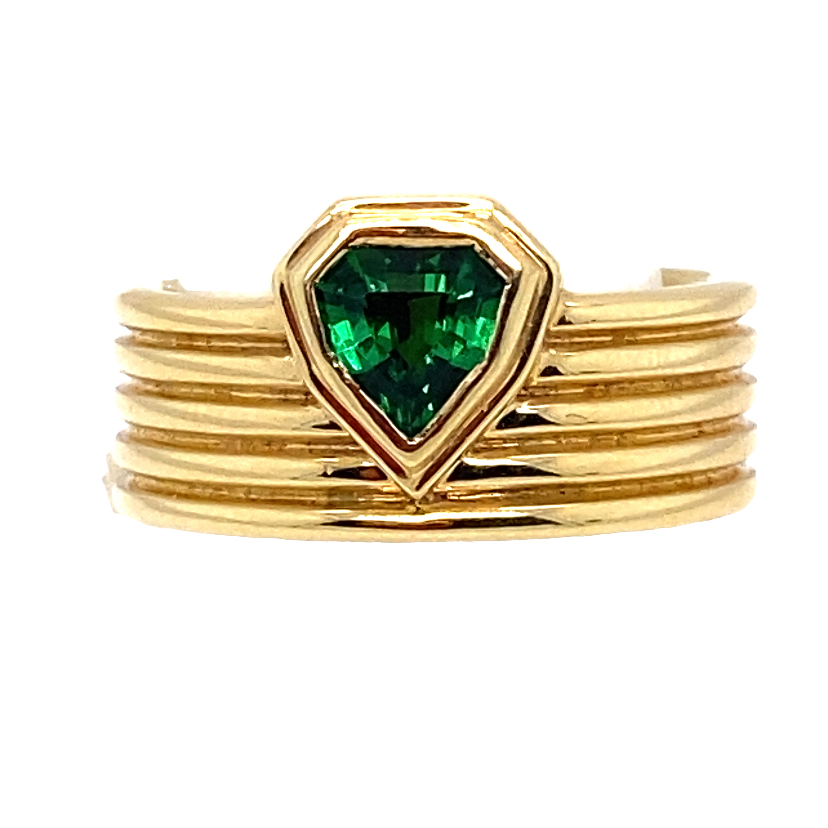 tsavorite ring gold