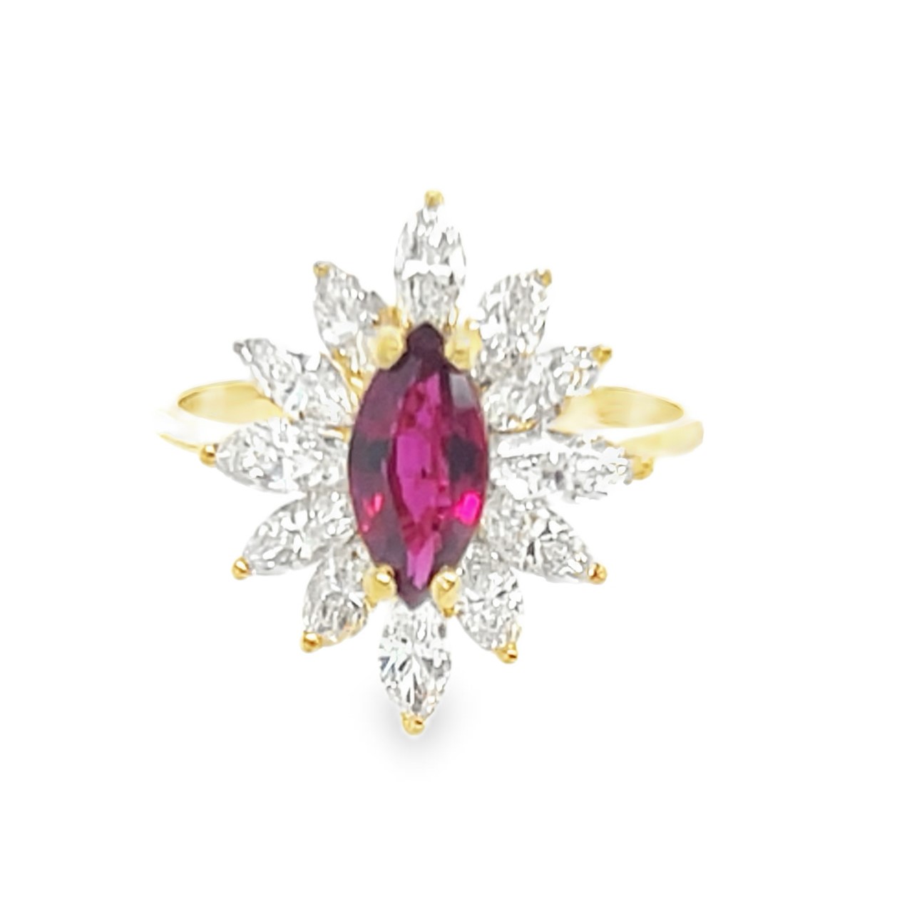 18K Ruby & Diamond Ballerina Ring