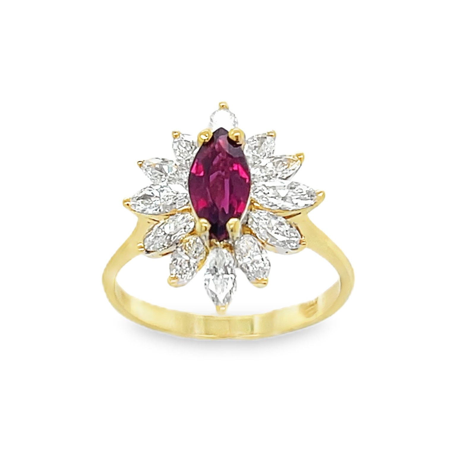 18K Ruby & Diamond Ballerina Ring
