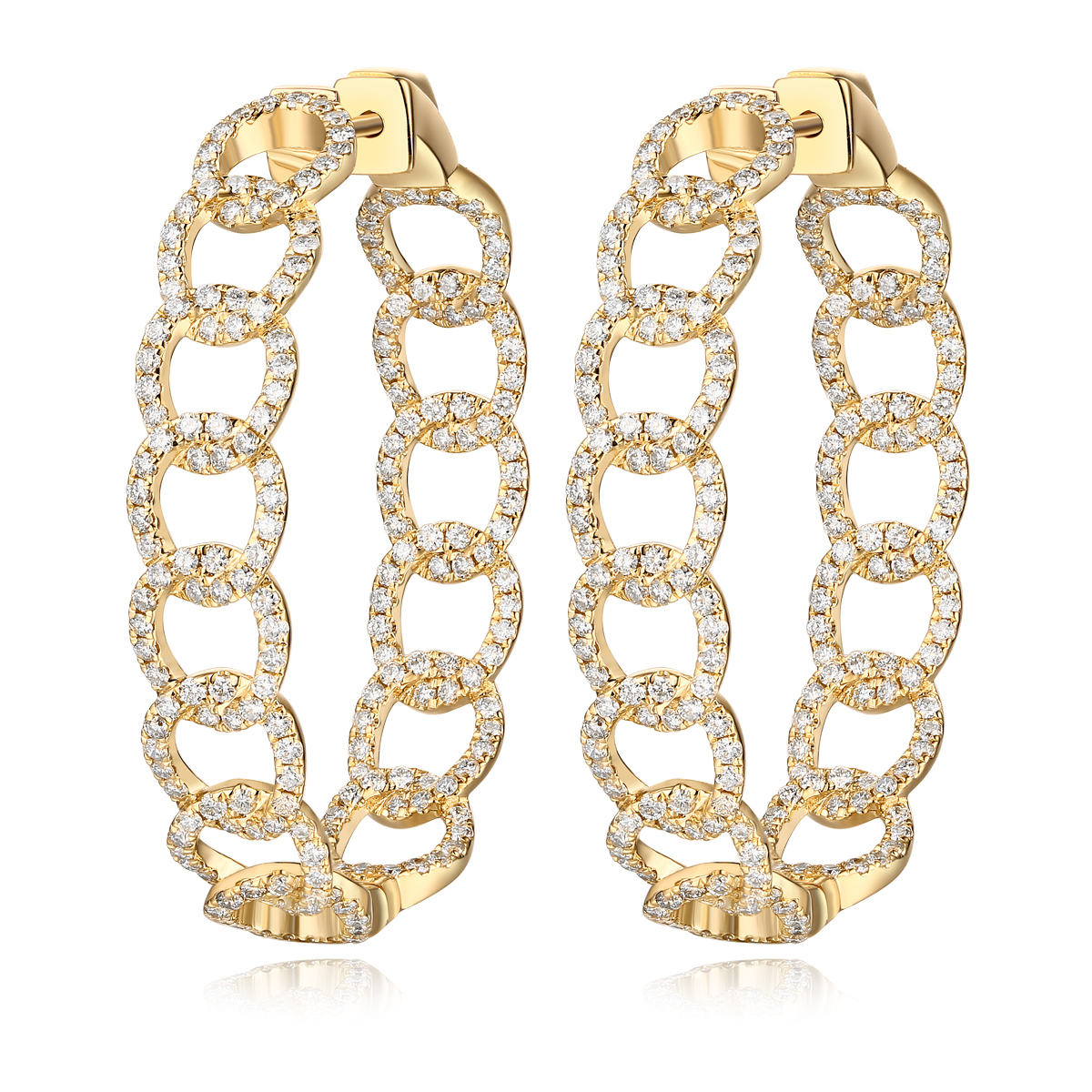 Heera Moti Earrings 001-150-00085 14KY - Diamond Earrings | Collard ...