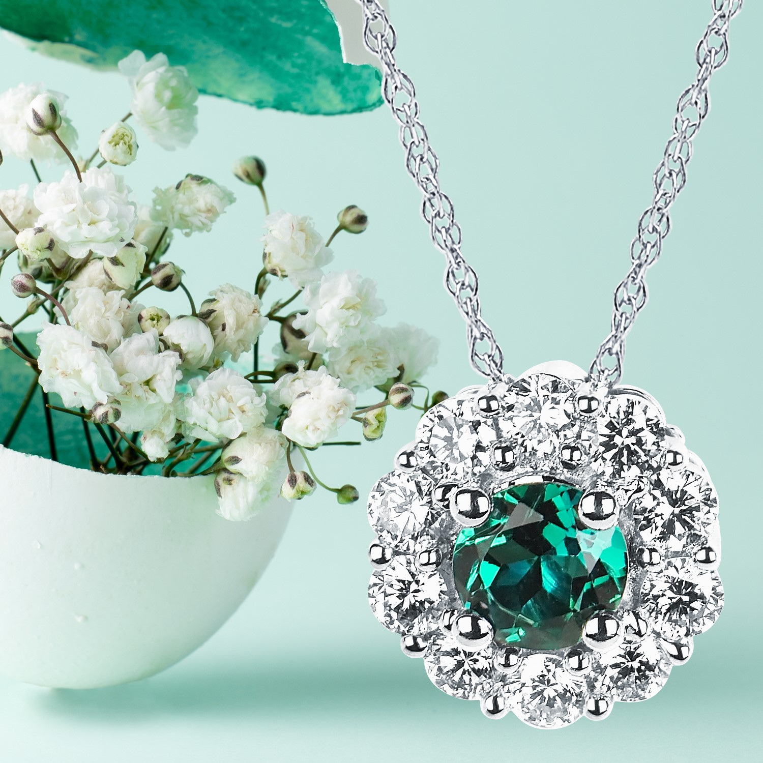 Eco-BrillianceÂ® 1.00Tgw. Lab-Created Diamond & Created Em | Conti ...