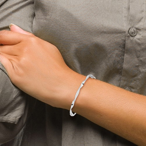 brushed silver bangle