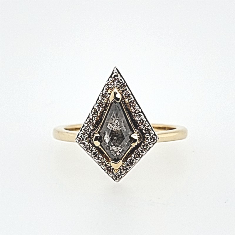 SALT AND PEPPER DIAMOND ENGAGEMENT RING 001 100 00528 Cravens Lewis Jewelers Georgetown KY