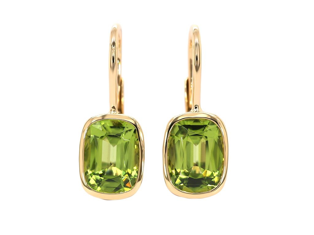 peridot dangle earrings