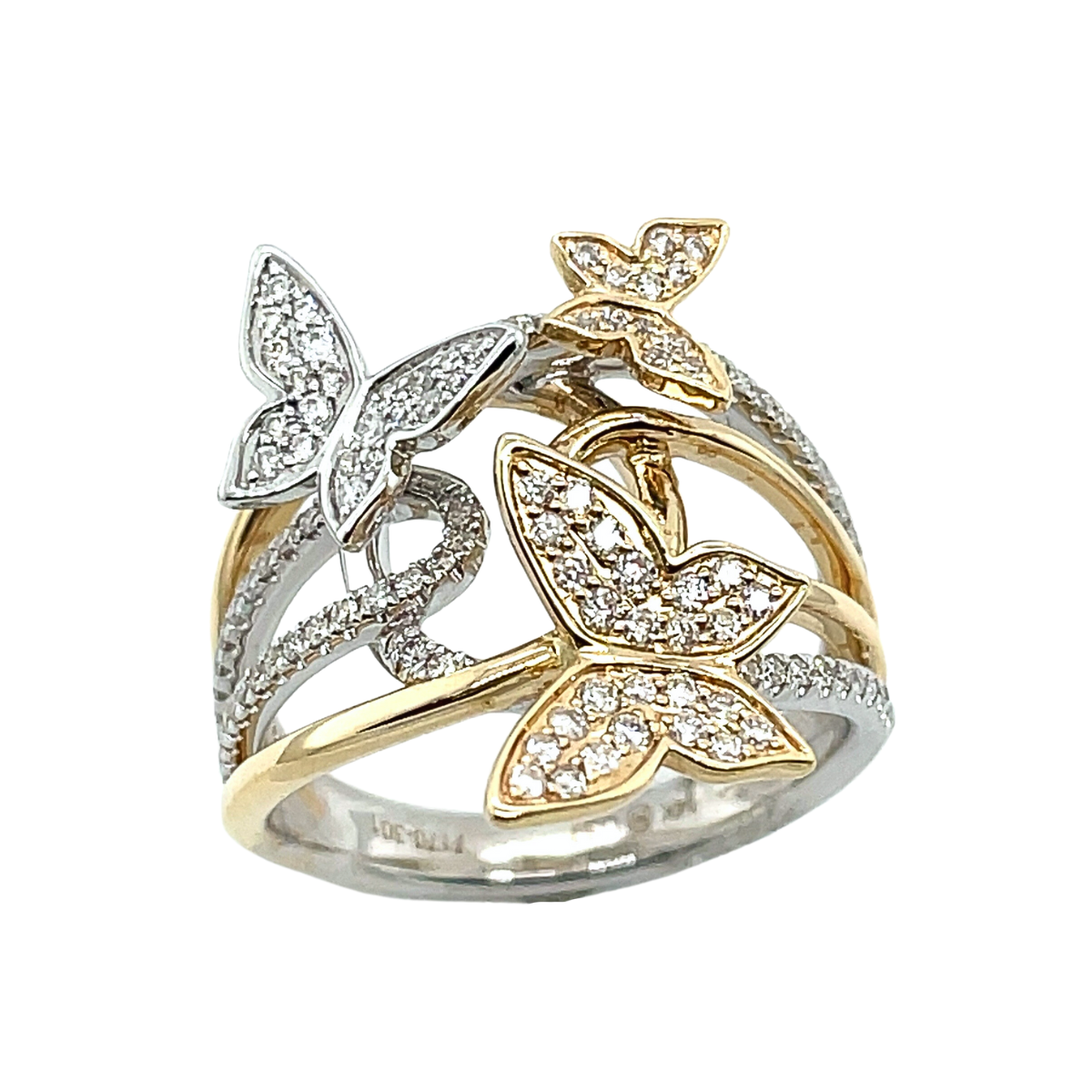 Butterfly rings that fit into each other store