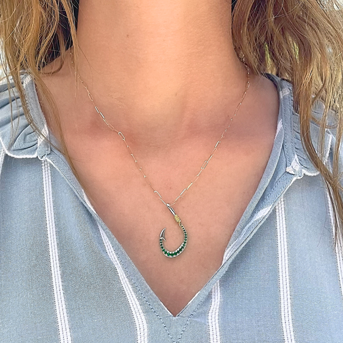 fish hook necklace
