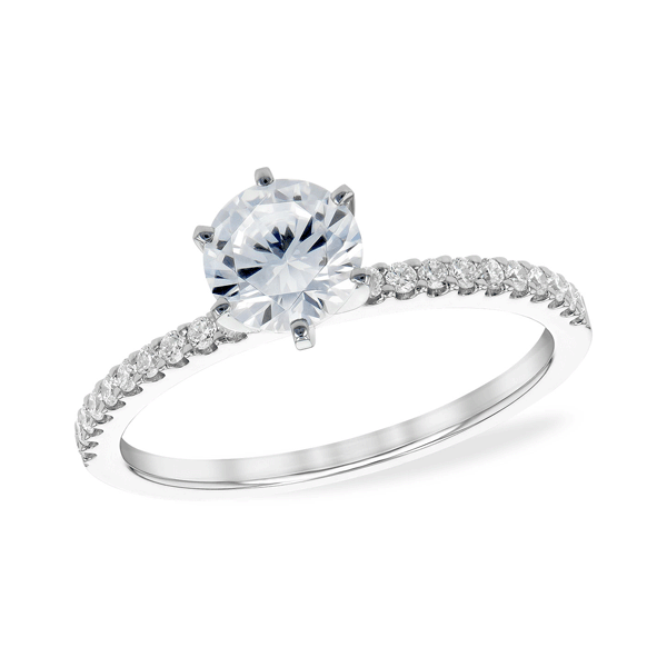 Allison Kaufman White Gold Diamond Engagement Ring Mounting Style L7615