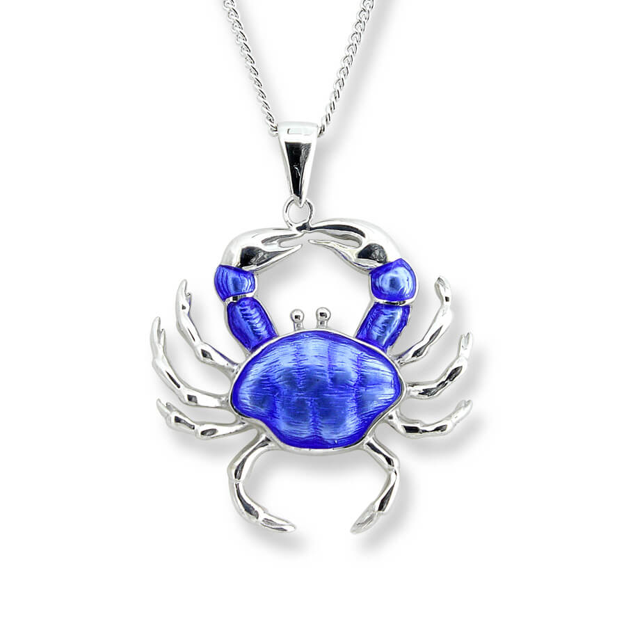 Sterling Silver and Enamel Crab Pendant 002 640 16271 Dickinson Jewelers Dunkirk MD