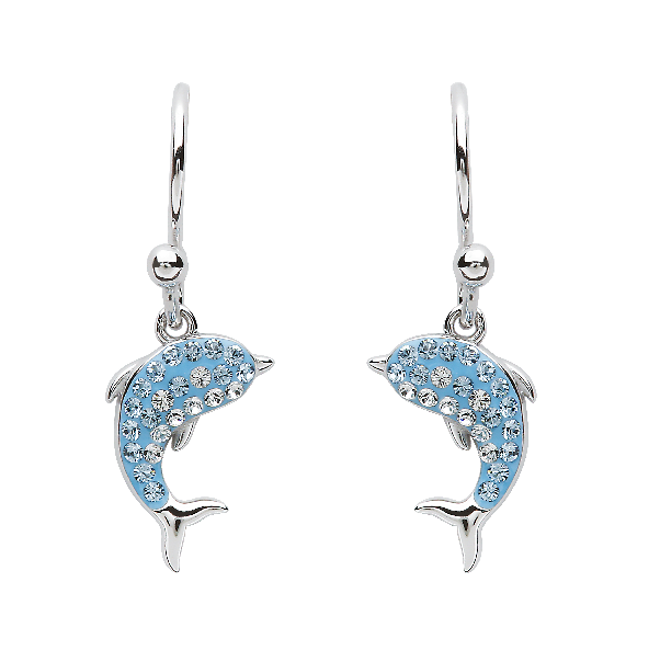 dolphin earrings silver