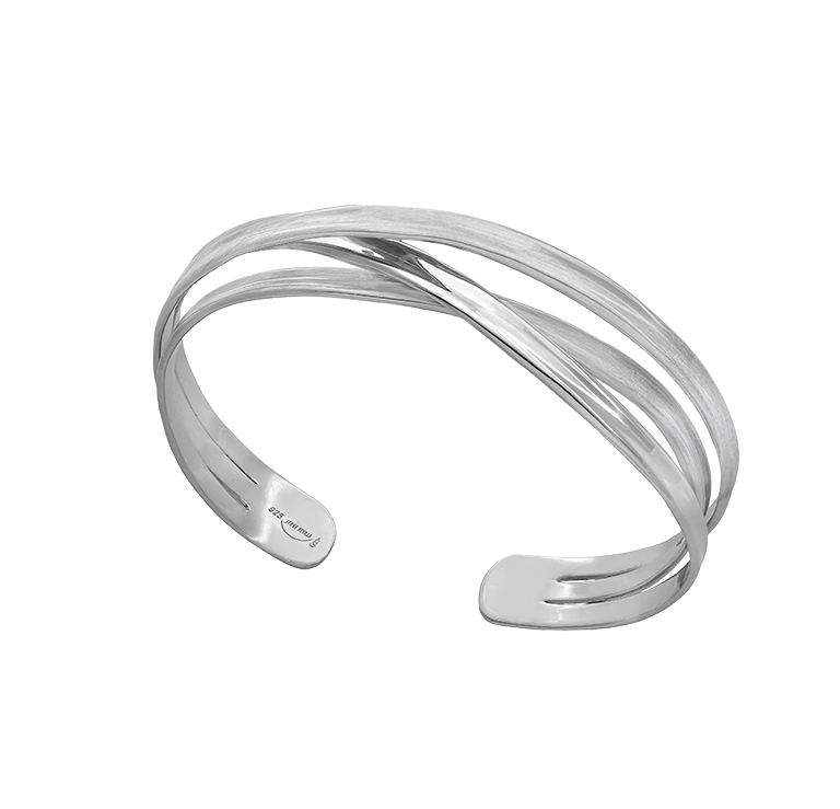 matte silver bangle