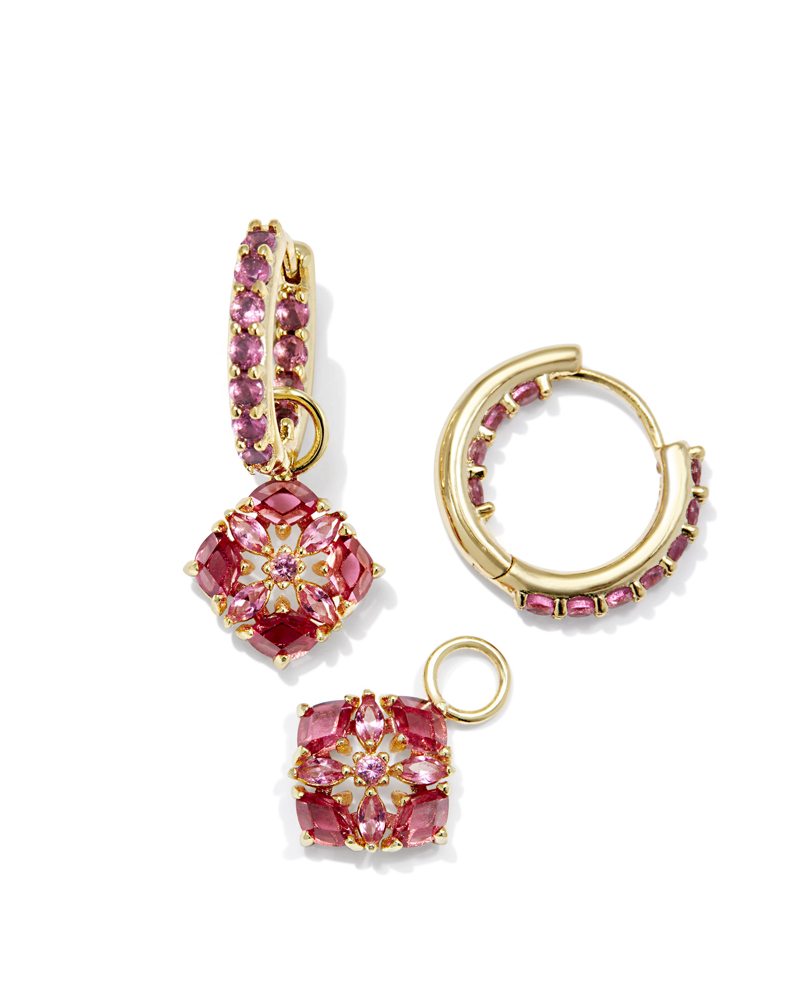 Gold plated crystal earrings store