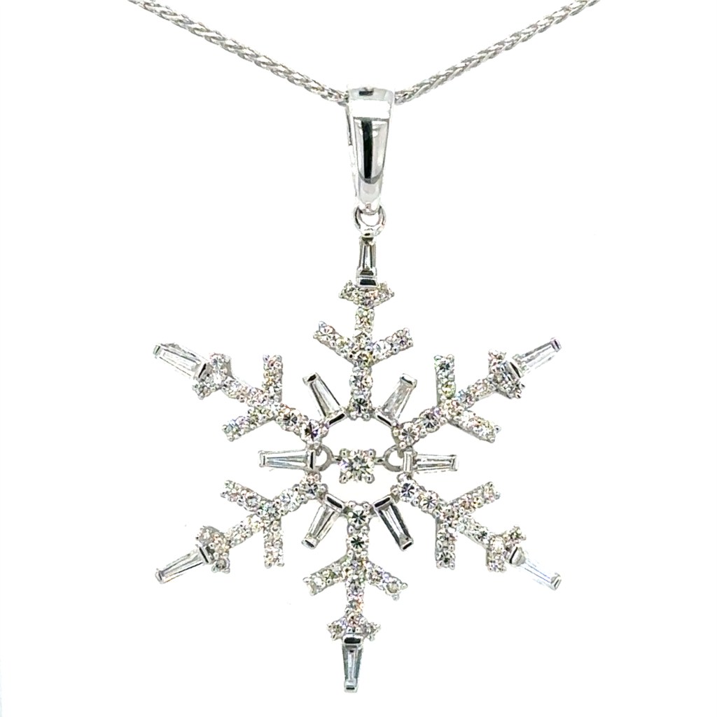 "Olympic Princess" Diamond Snowflake Pendant