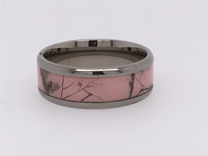 Pink Camo Wedding Rings