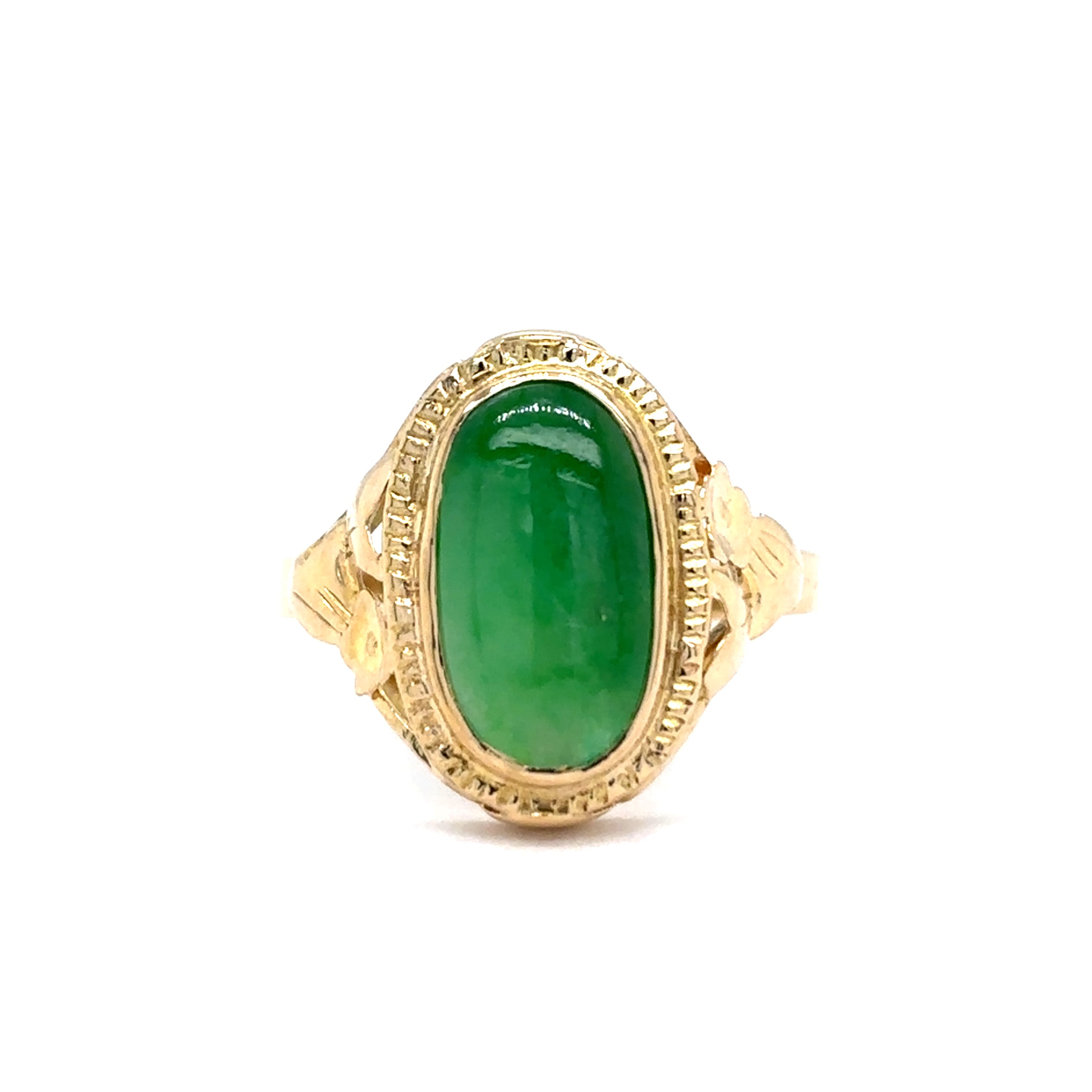 jadeite ring gold