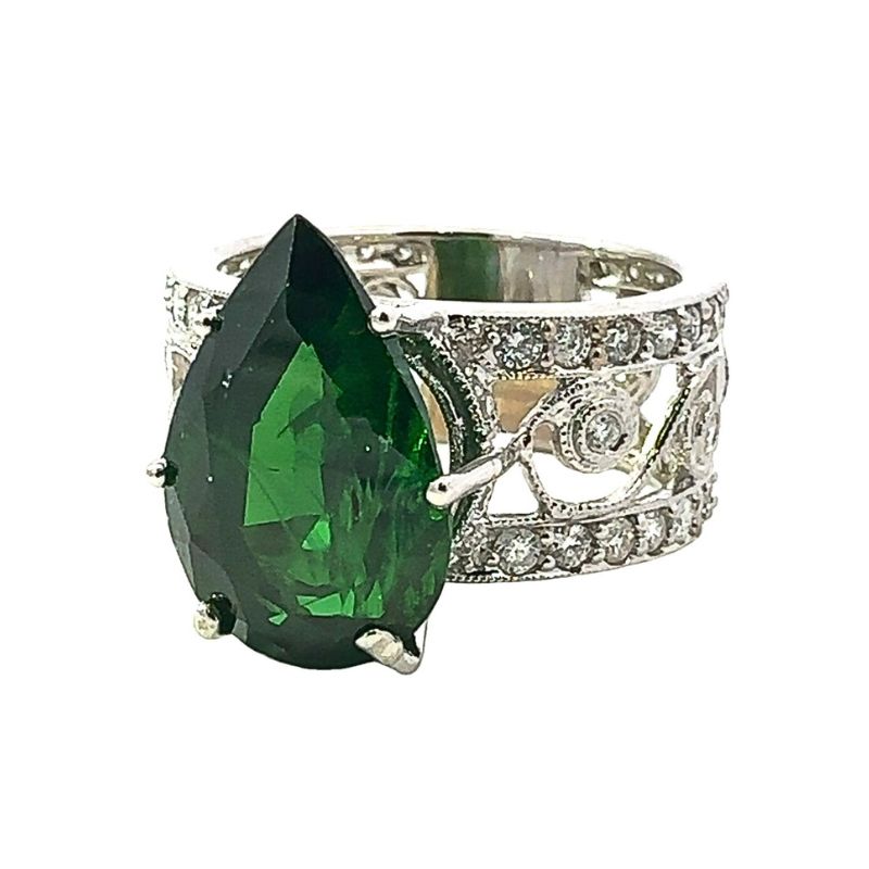 tsavorite diamond ring