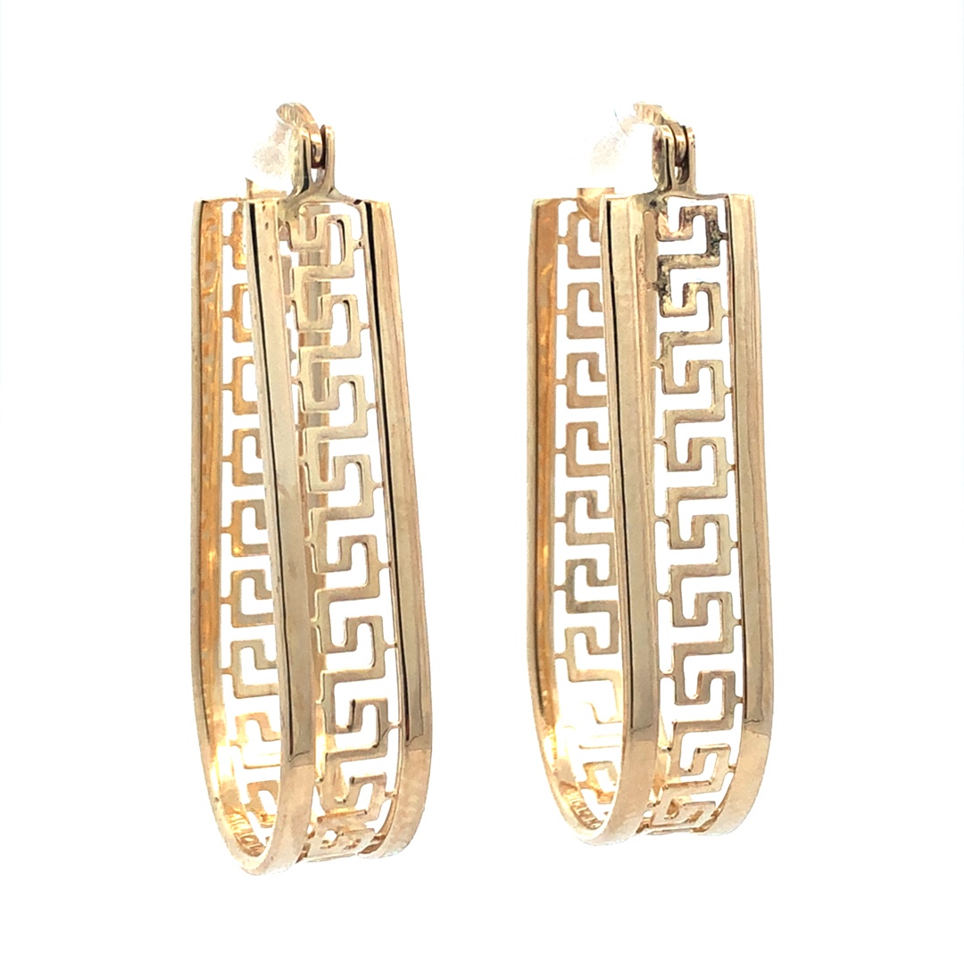 greek pattern earrings