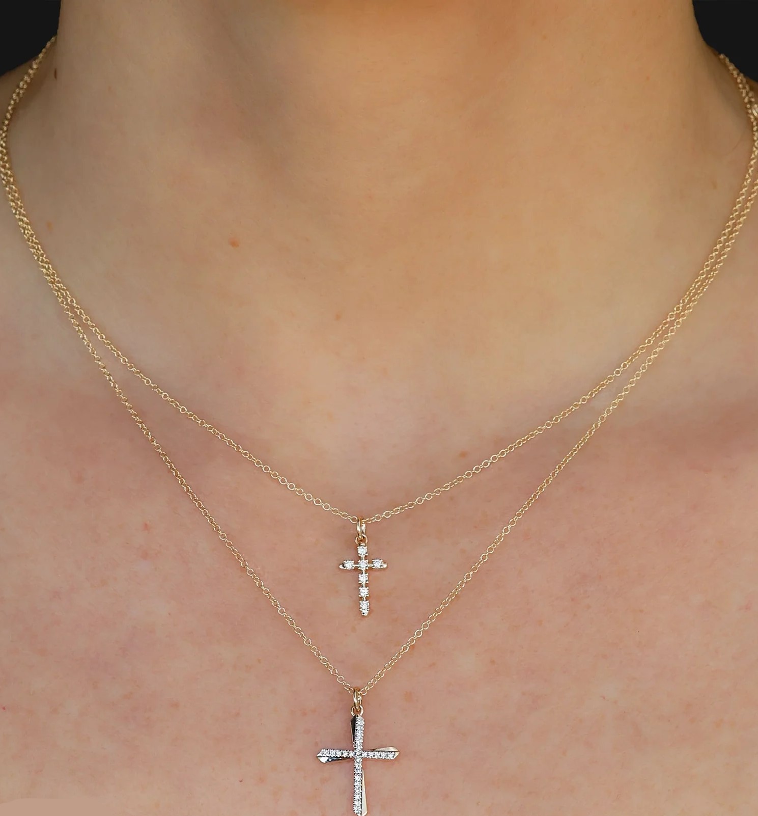 Diamond Cross Pendant Necklace