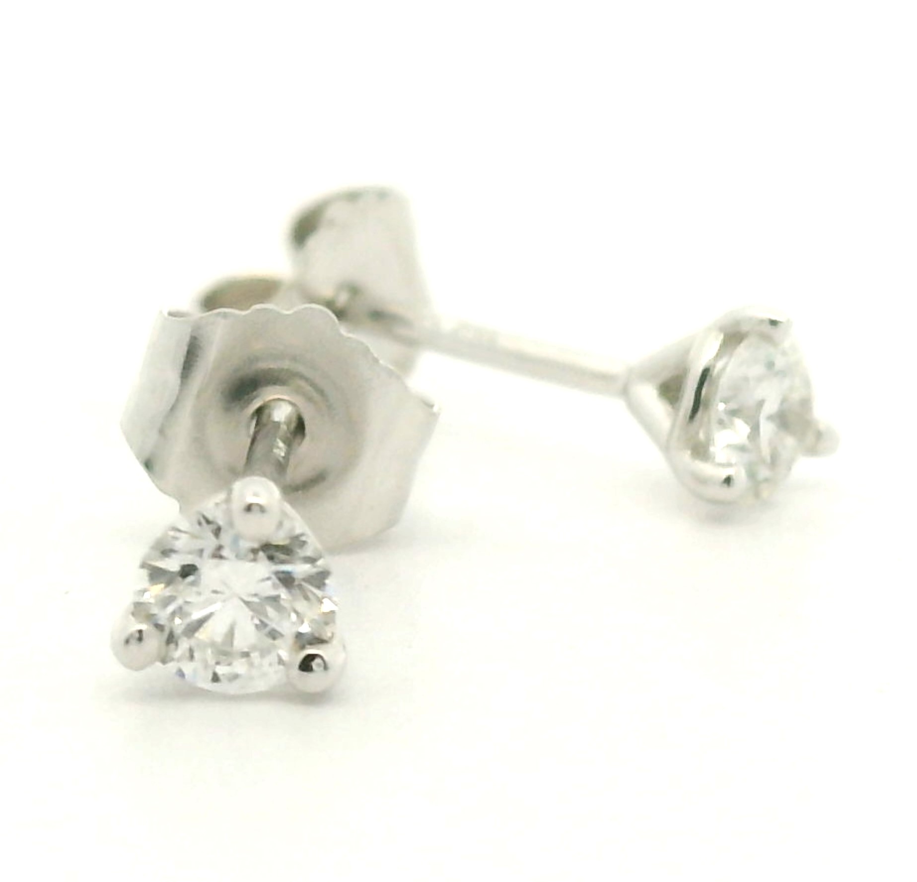 martini setting stud earrings