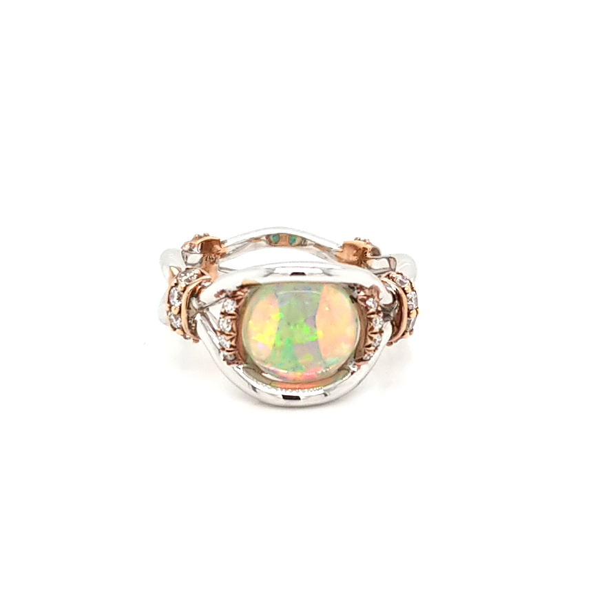 crystal opal diamond ring