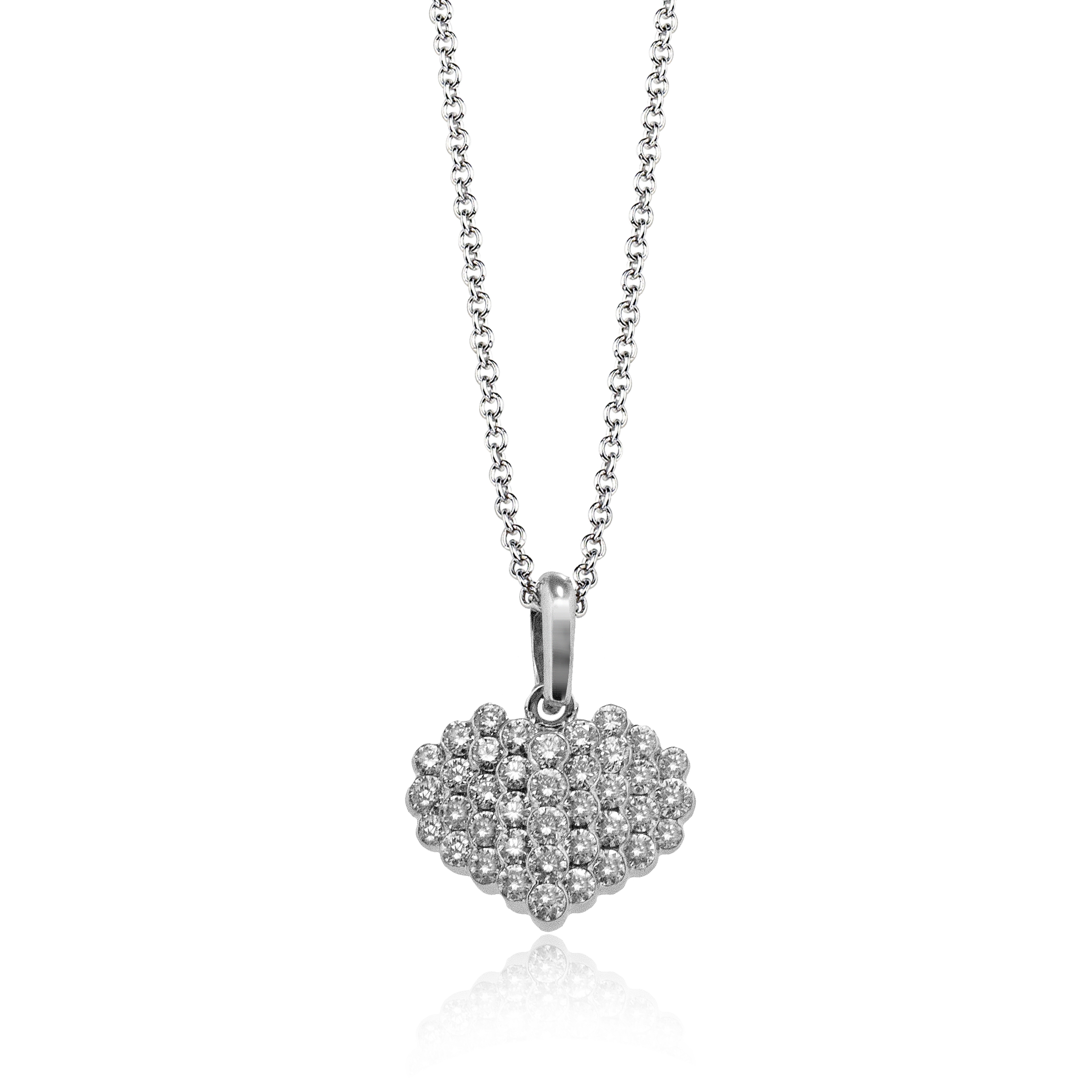 Simon G Diamond Puff Pendant in White Gold 001-160-00422 | Jeffrey Mann ...
