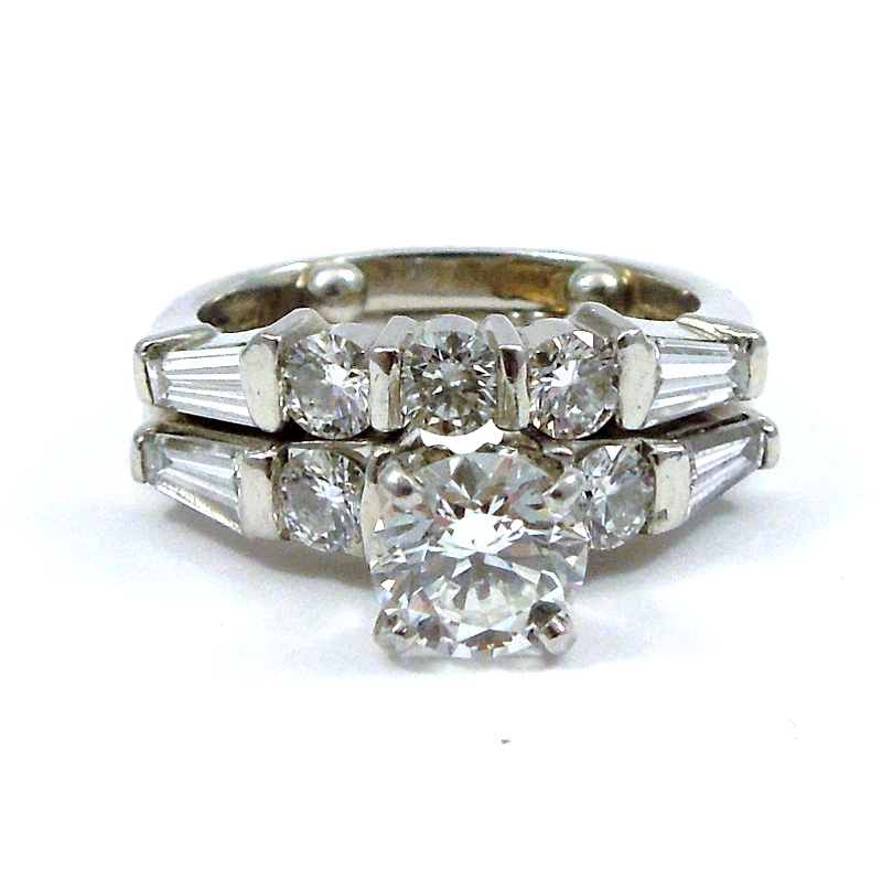 Diamond Wedding Set 001-100-00917 - Diamond Engagement Rings | Joint ...