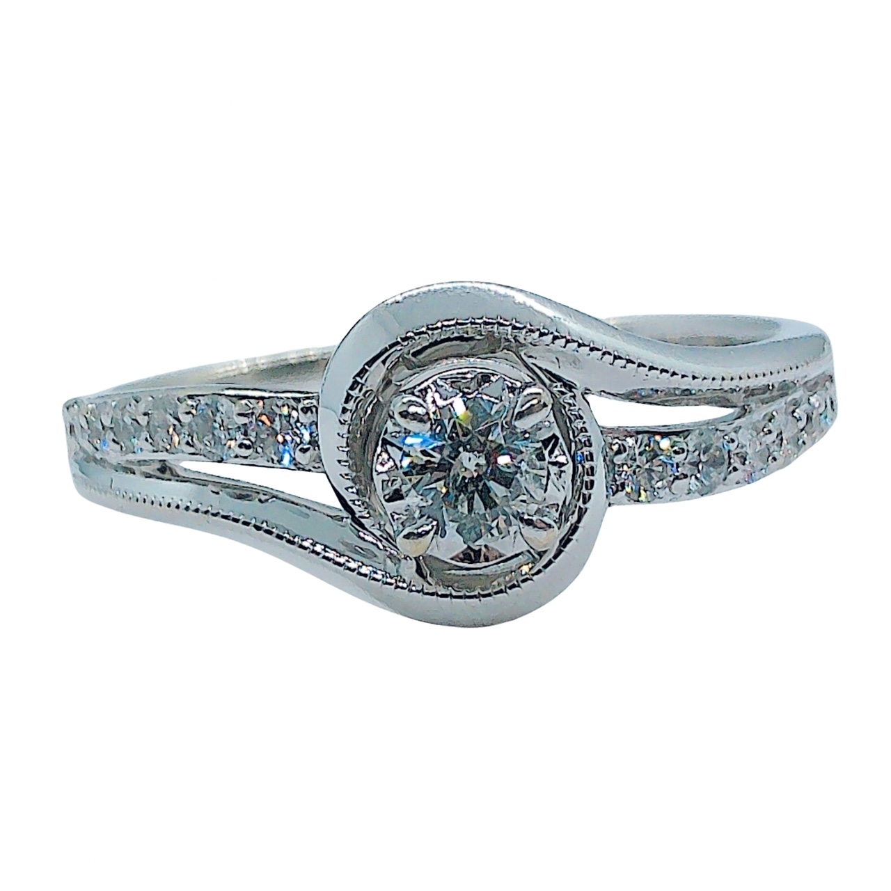 Diamond Swirl Design Engagement Ring 001-100-01338 Cary | Joint Venture ...