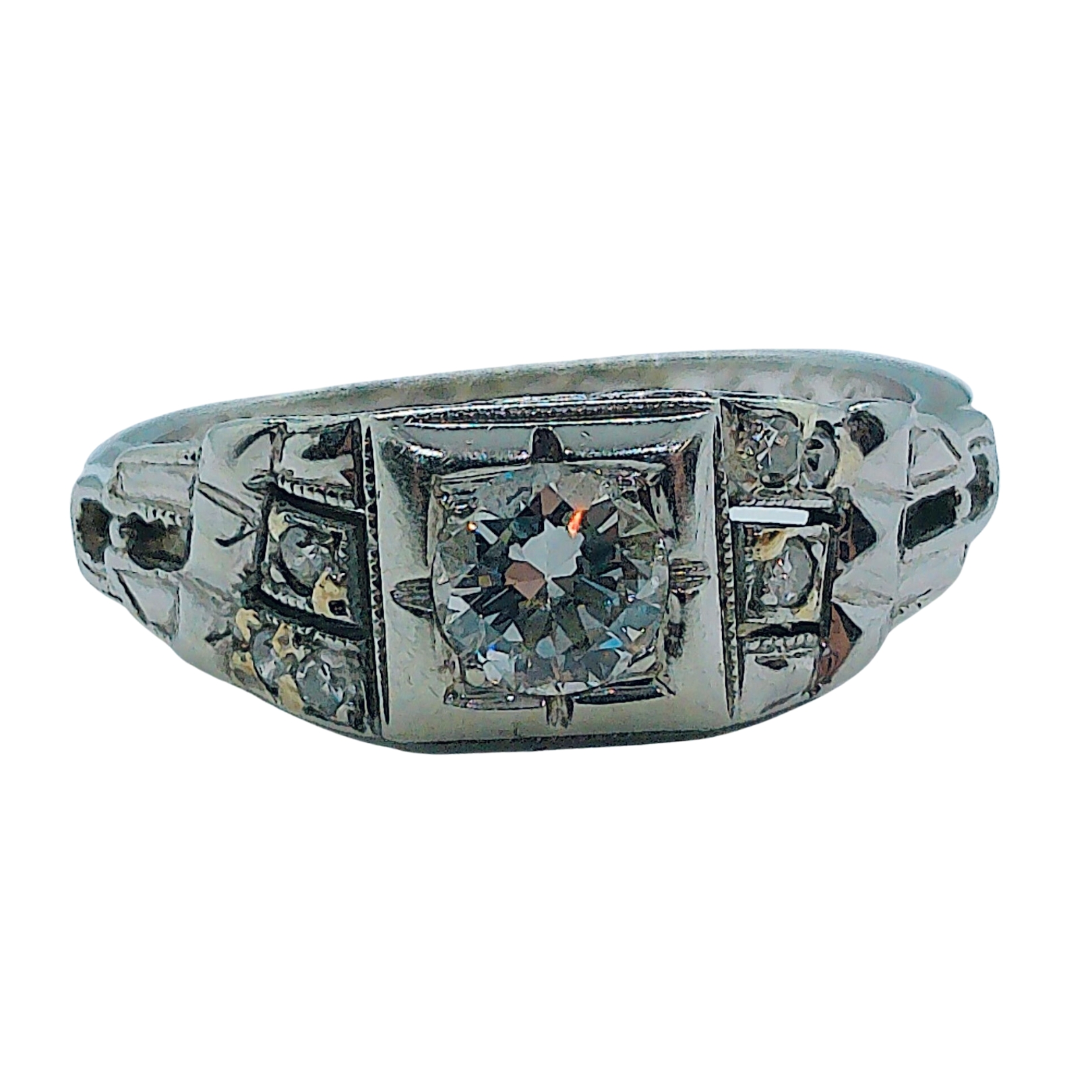 Euro Cut Vintage Engagement Ring 001-101-00527 Cary | Joint Venture ...