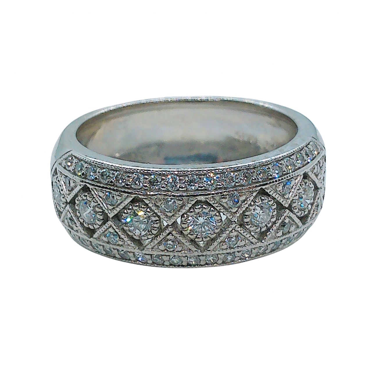 Wide Pave Diamond Wedding Band 001-110-01056 - Wedding Bands | Joint ...