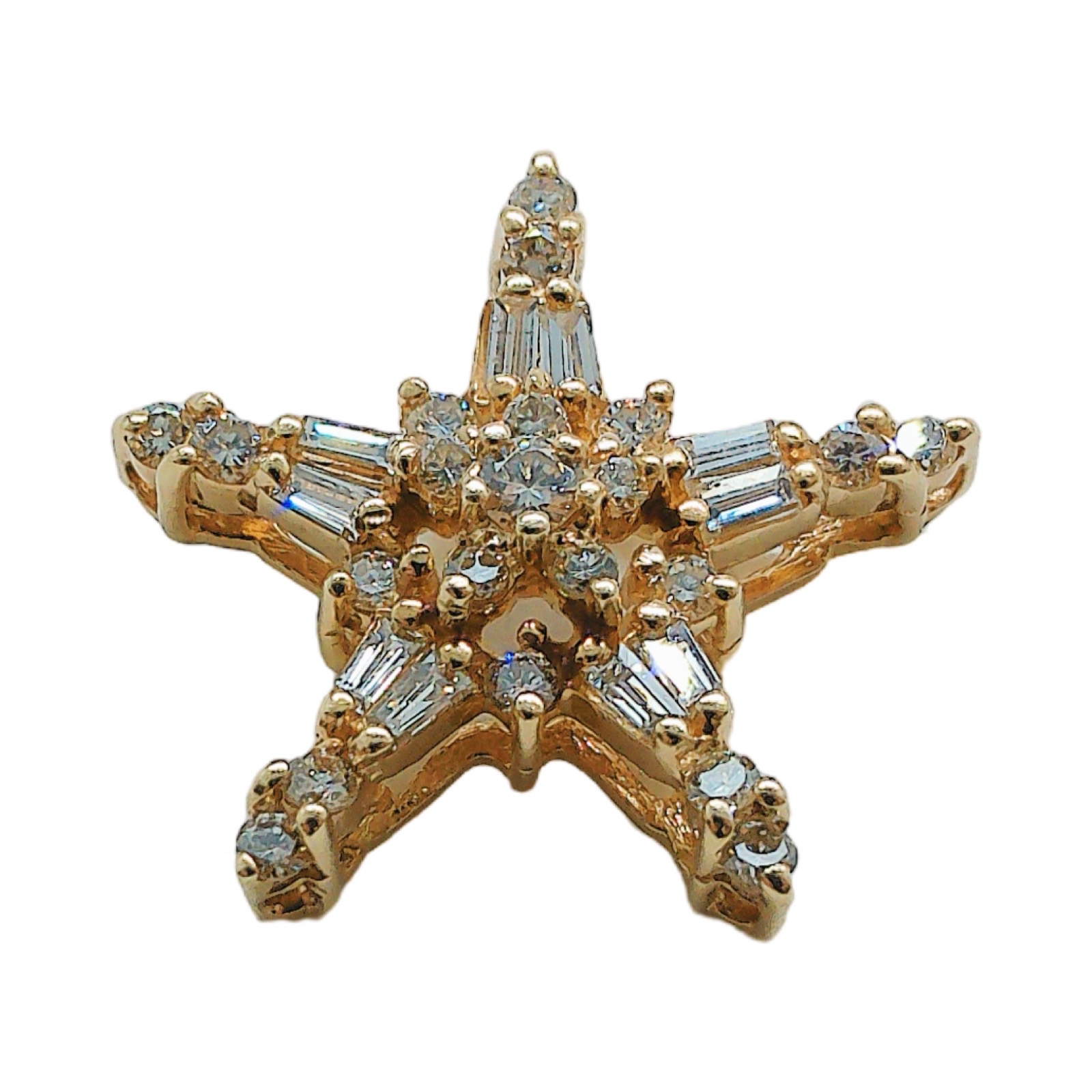 14K Yellow Gold 1.00 CTW Diamond Star Pendant