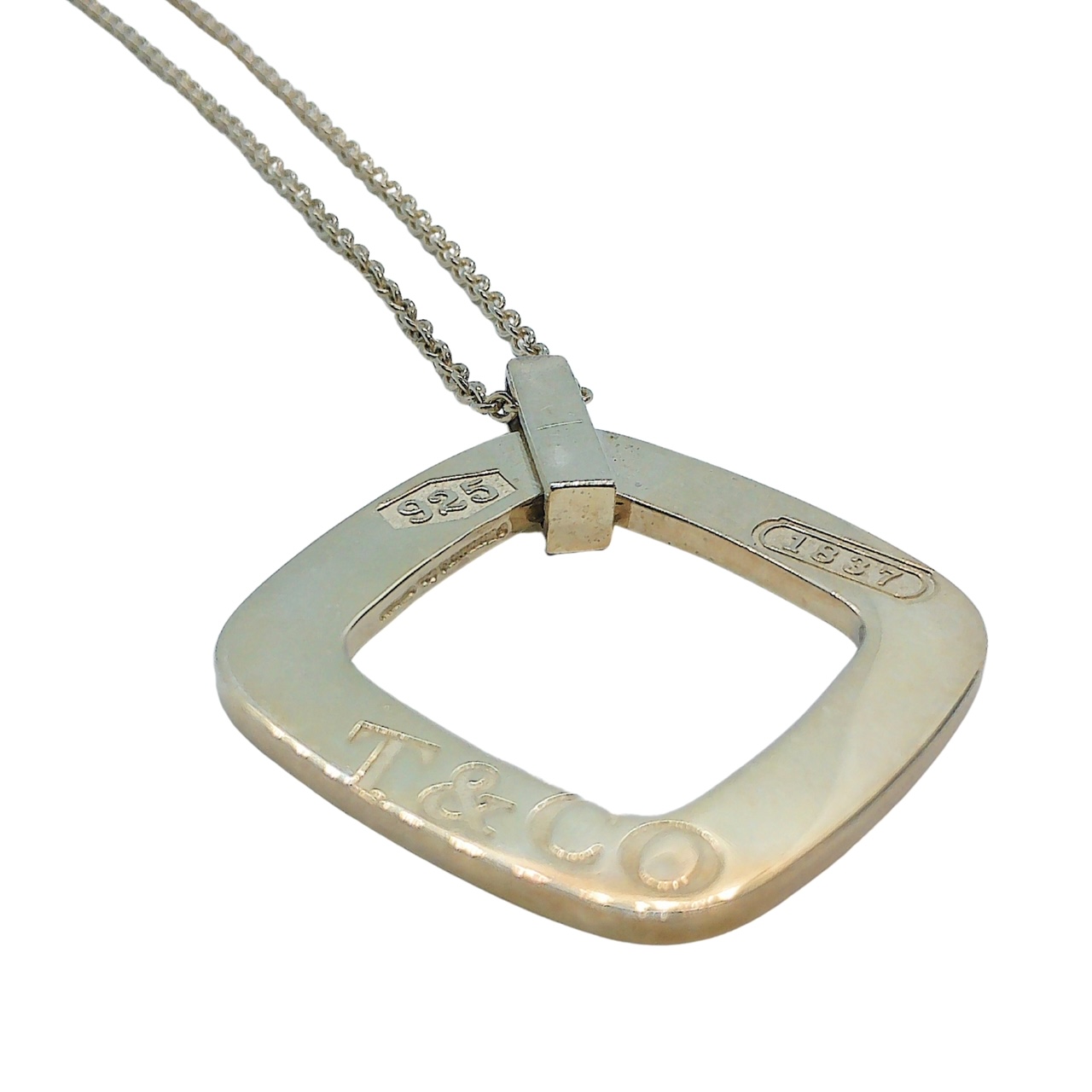 T & Co Square Pendant with Chain 001-653-00190 Cary | Joint Venture ...