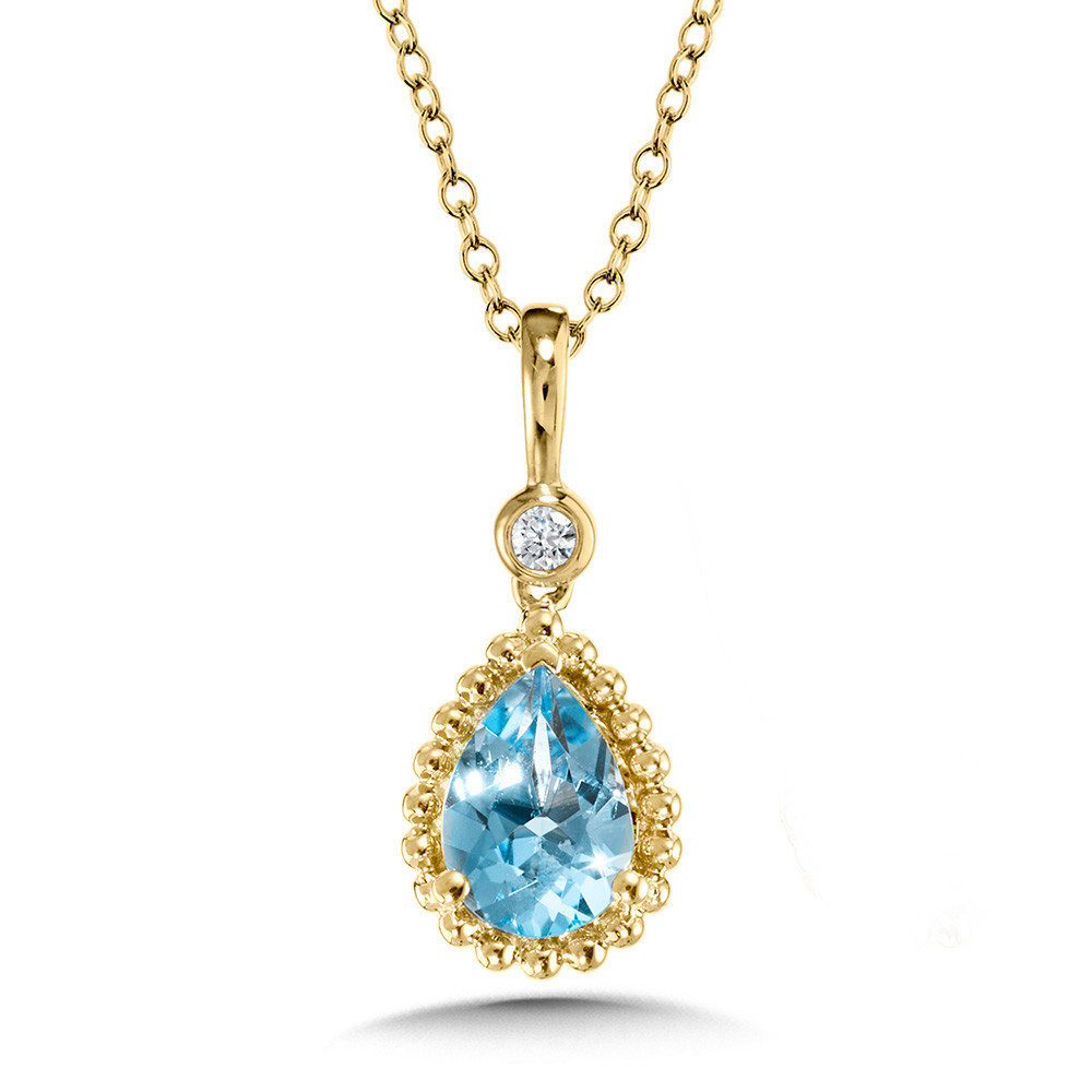 Swiss Blue Topaz & Diamond Necklace 001-235-00338 | J. Thomas Jewelers ...