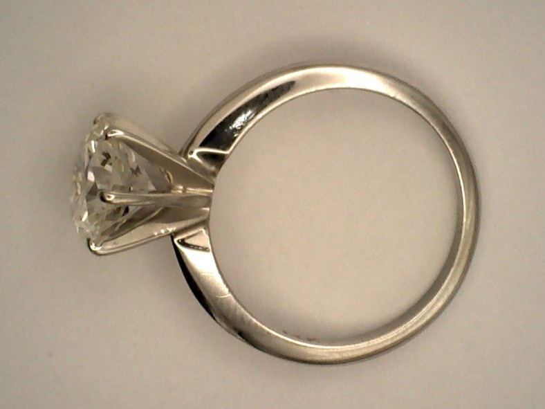 Diamond solitaire engagement ring