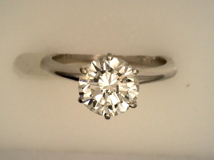 Diamond solitaire engagement ring