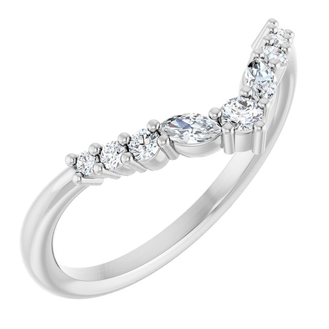 Diamond contour wedding band store